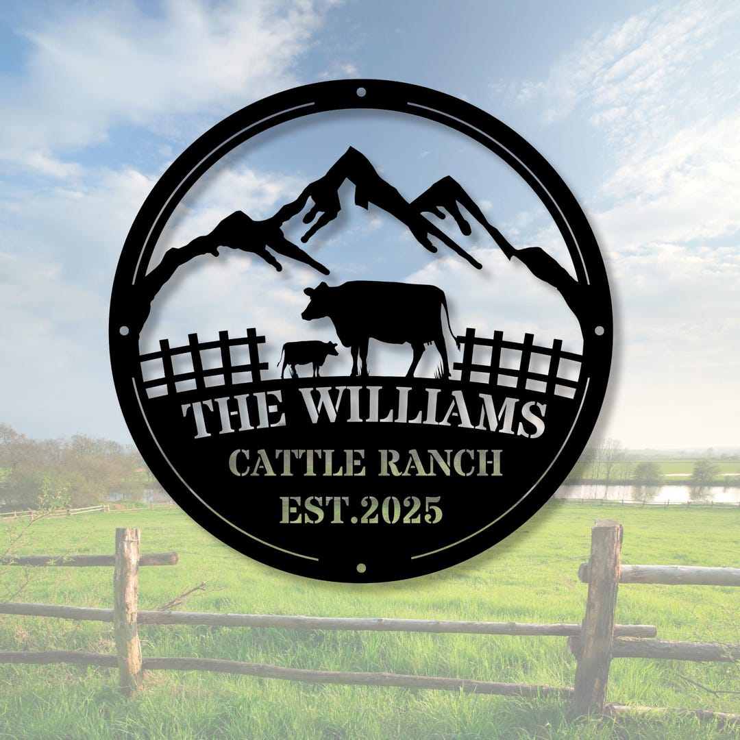 Personalized Metal Farm Sign, Metal Gates Sign, Farm Gate Sign, Farm ...