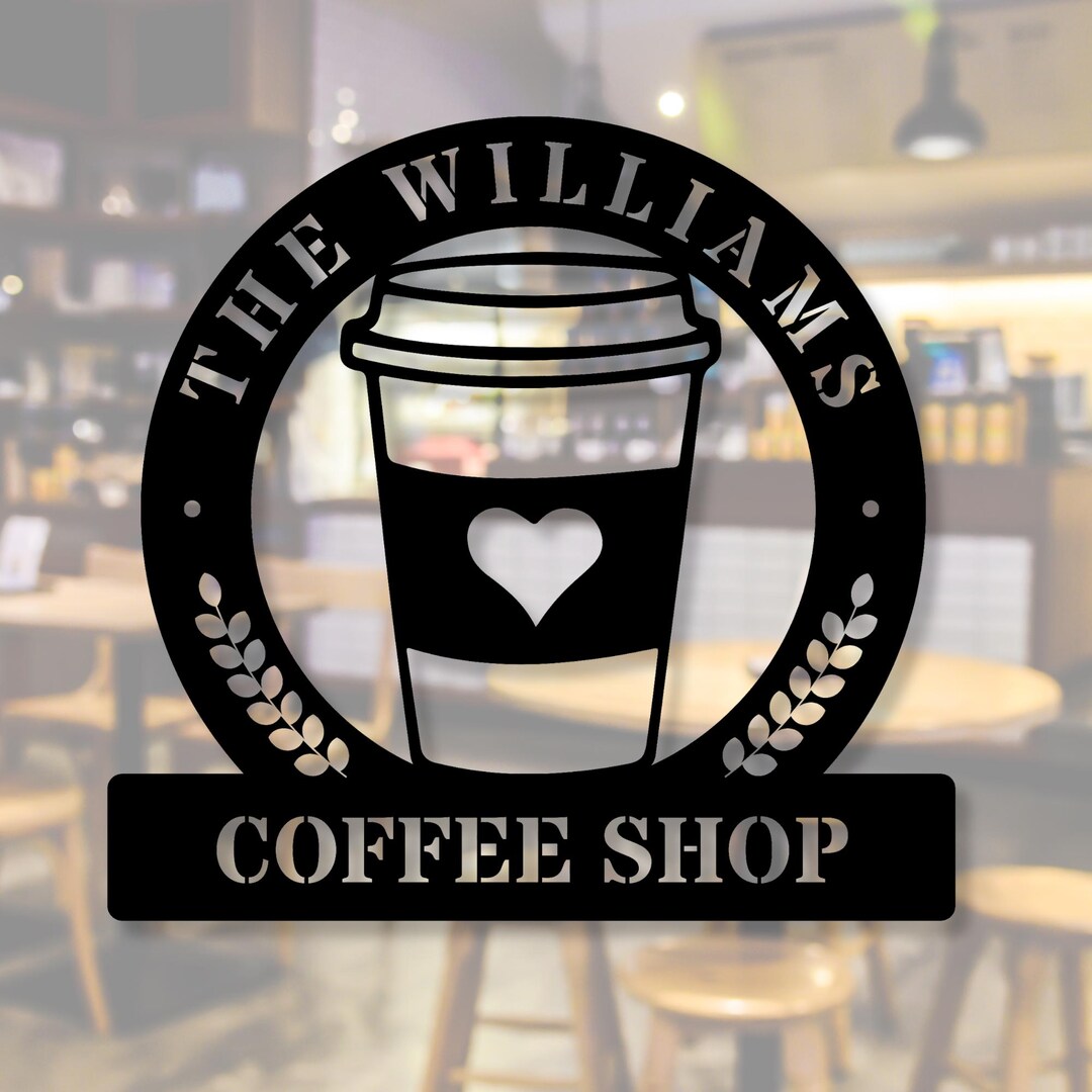 Custom Coffee Bar Metal Sign, Coffee Metal Sign, Small Business Sign ...