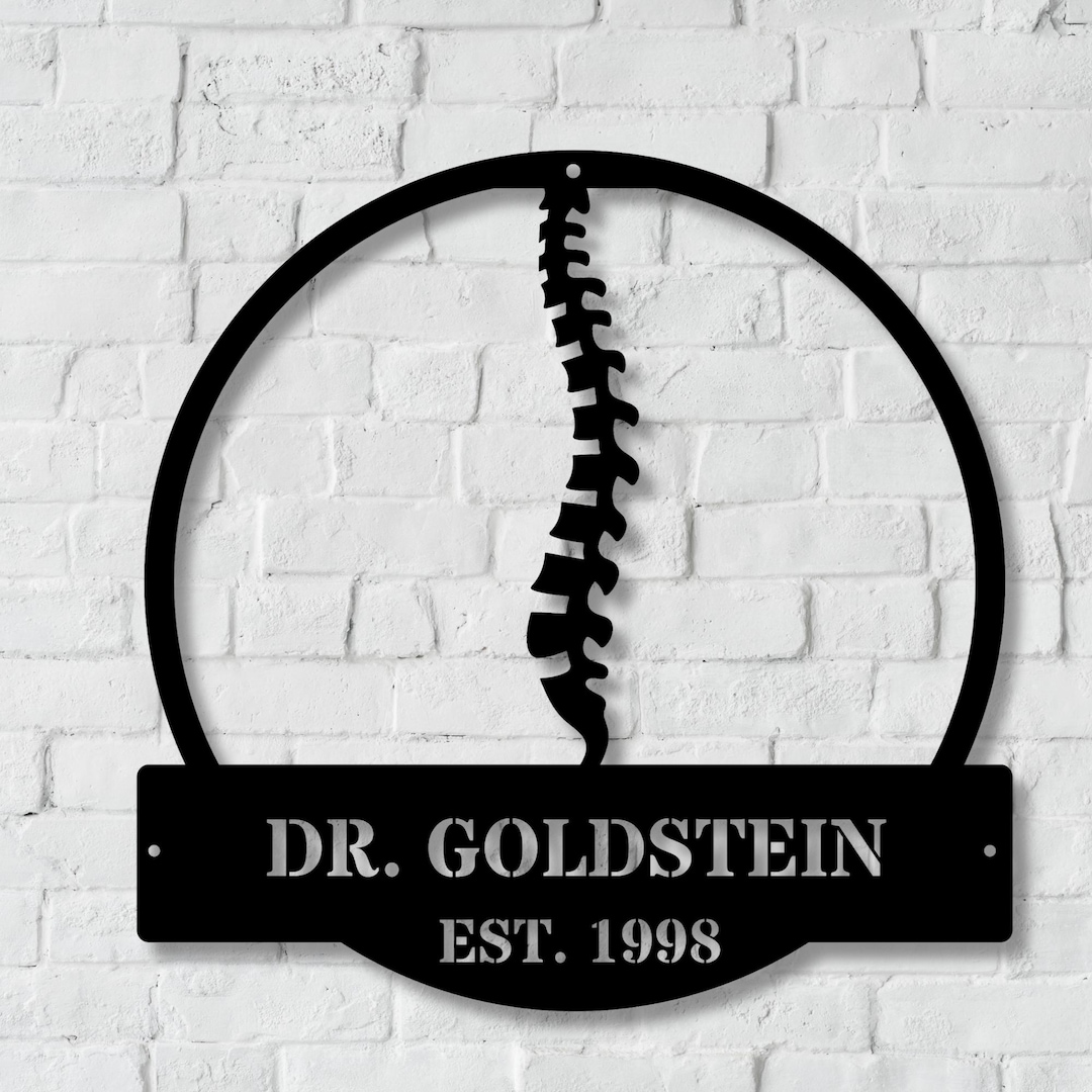 Personalized Chiropractor Metal Wall Sign, Chiropractic Practice Sign ...