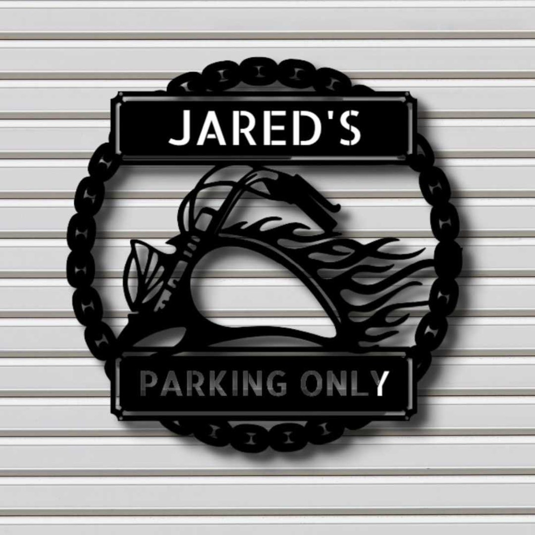 Custom Hog Parking Metal Sign, Personalized Motorcycle Name Gift for ...