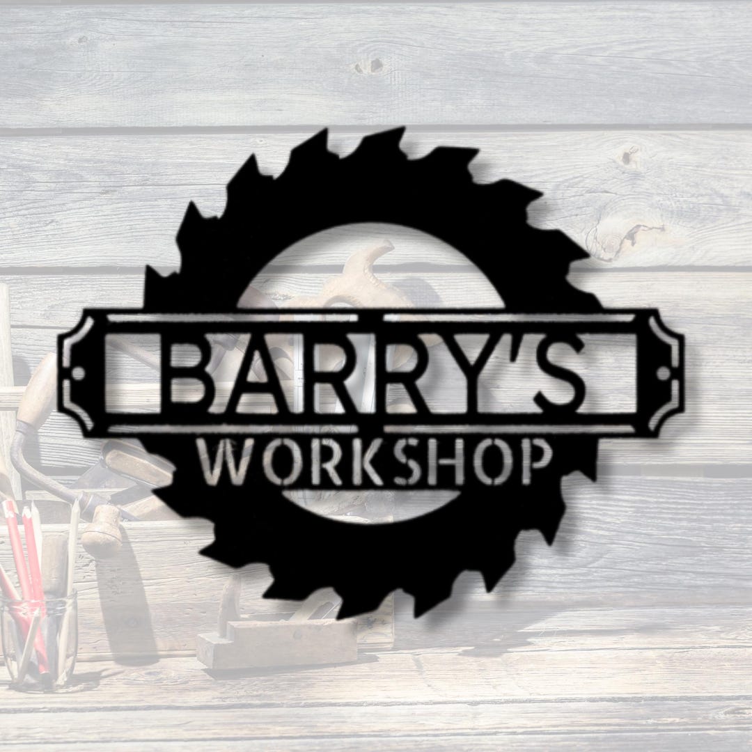 Sawmill Metal Sign, Custom Name Sign, Workshop Decor, Garage Wall Art ...
