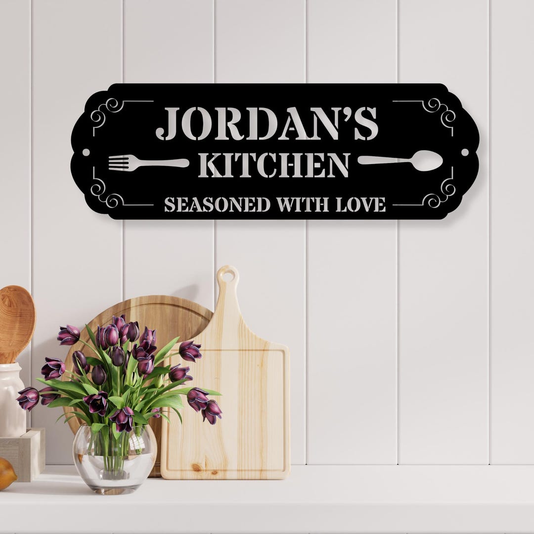 Personalized Kitchen Signs, Custom Kitchen Gifts, Custom Metal Sign for ...