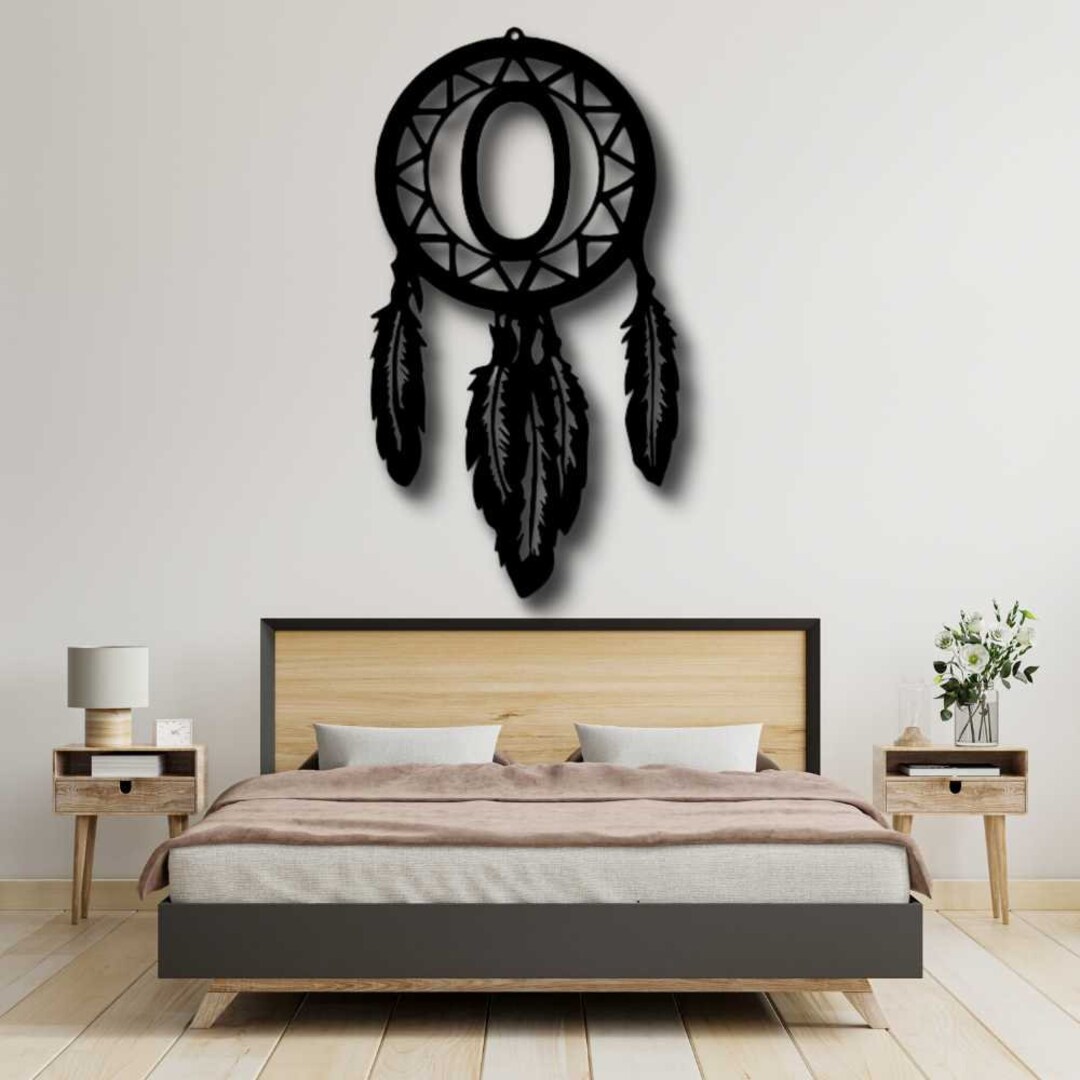 Custom Initial Dream Catcher Metal Sign Personalized Initial - Etsy