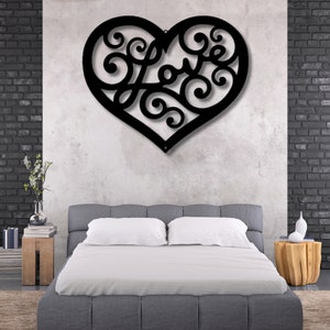 Love Swirl Metal Sign, Wedding Gift, Newly Weds Gift, Love Script Sign ...