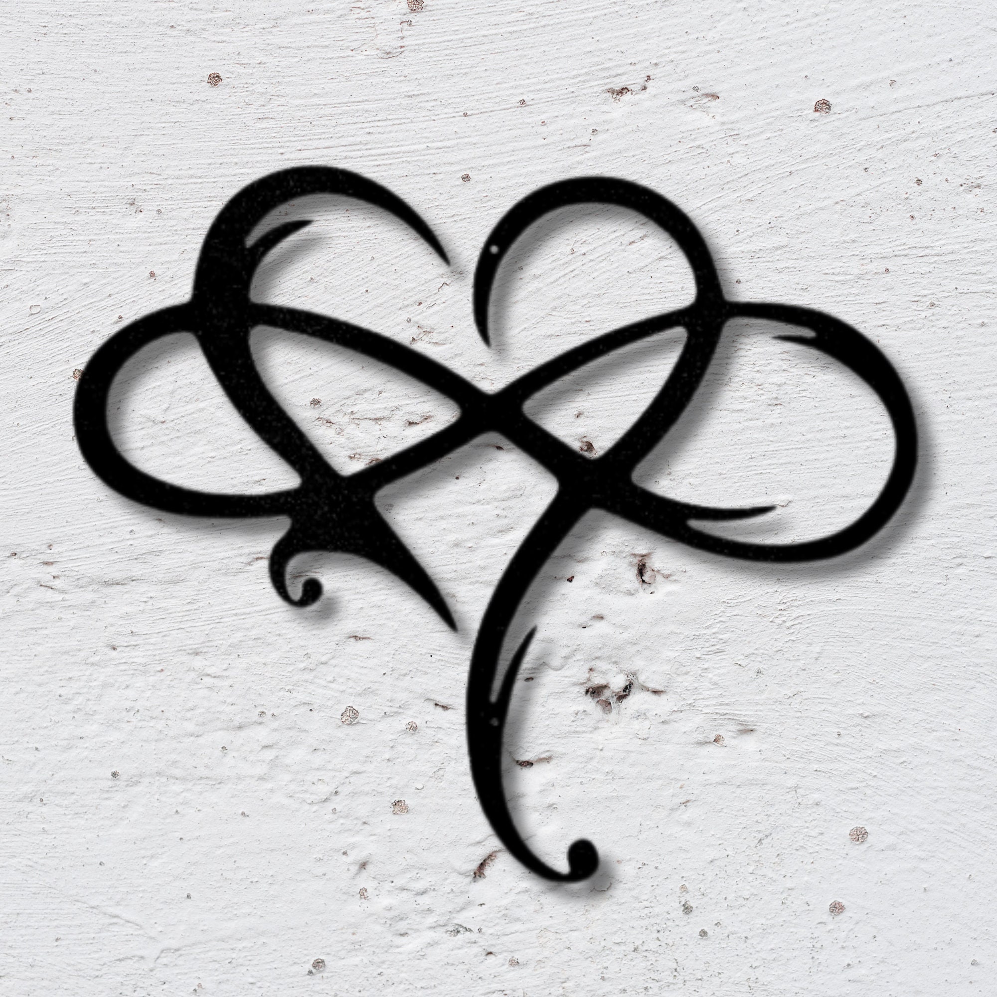 Infinity and Heart Metal Steel Sign, Wedding Gift, Couples Anniversary ...