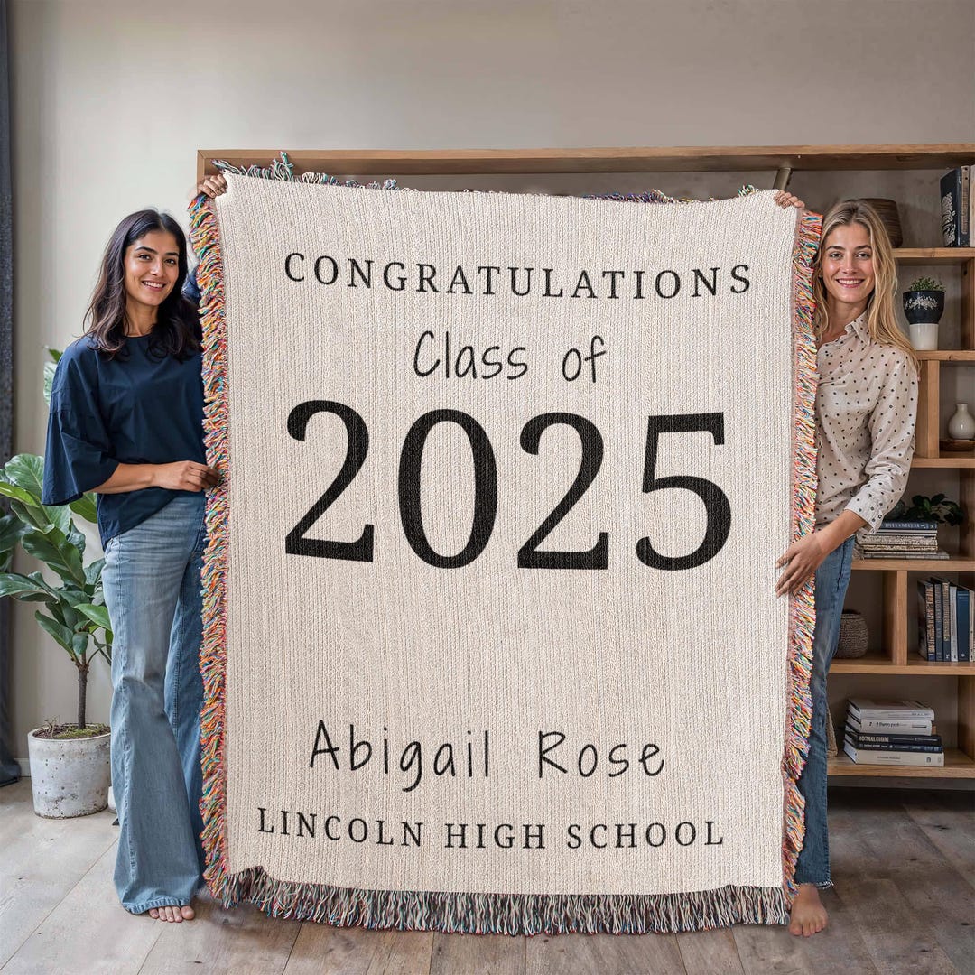 Class of 2025 Personalized Name Blanket, High School Graduation Gift ...