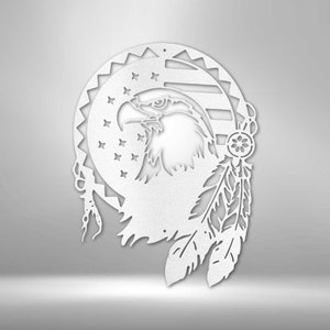 Native Eagle Metal Steel Sign, Native American Metal Sign, American ...