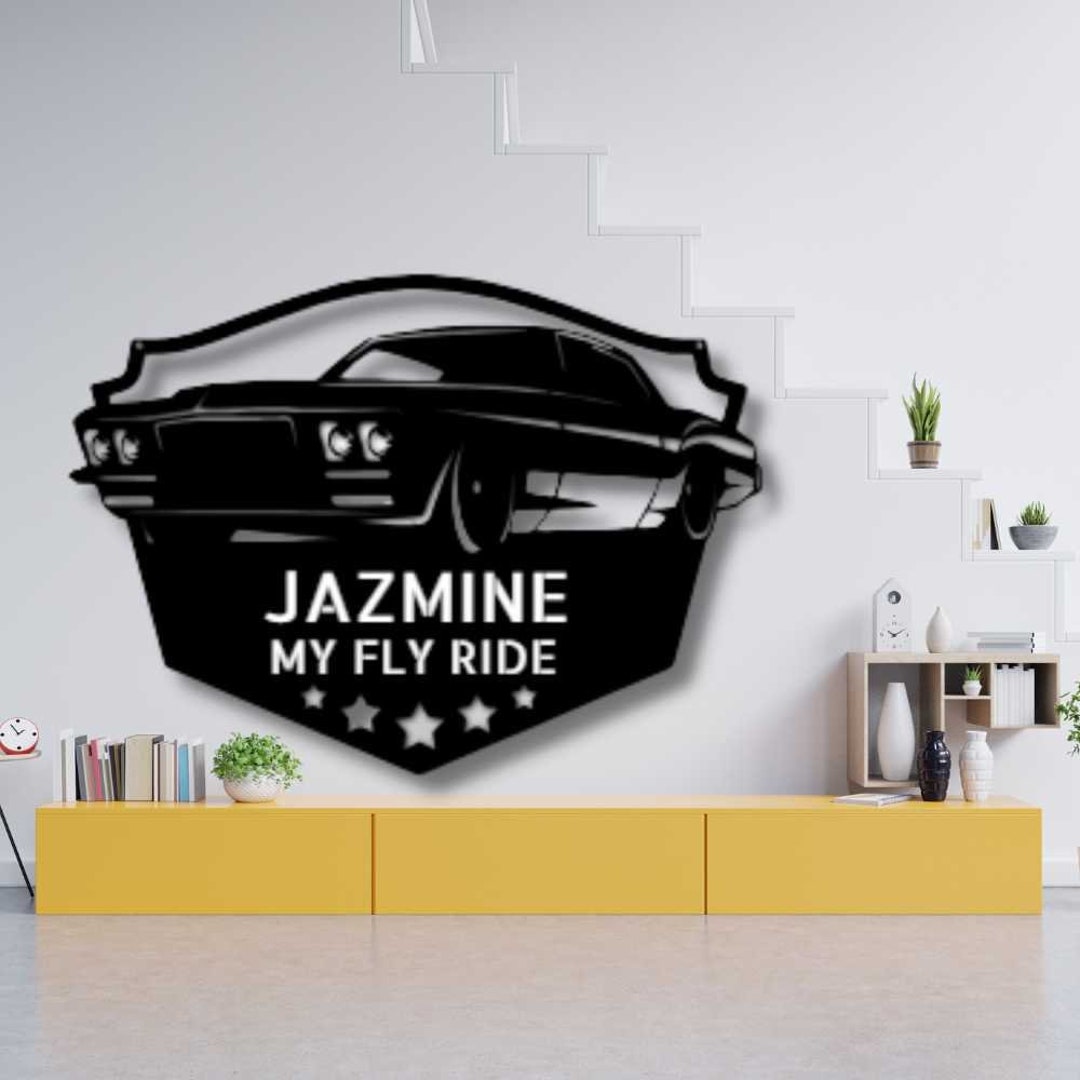 Custom Classic Muscle Car Metal Sign, Personalized Name Muscle Car Wall ...