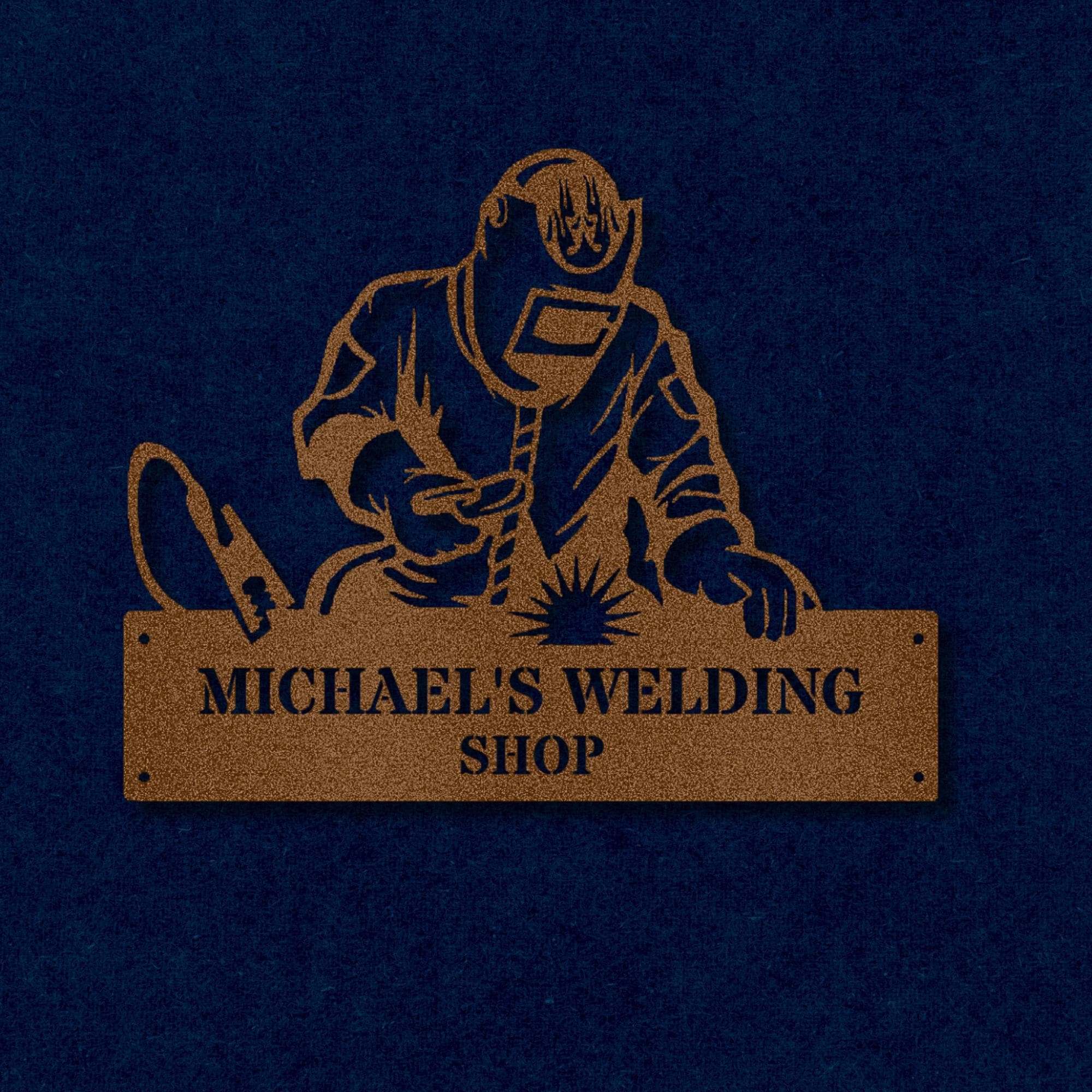 Custom Welder Name Metal Sign, Personalized Shop Decor, Welding Gift ...