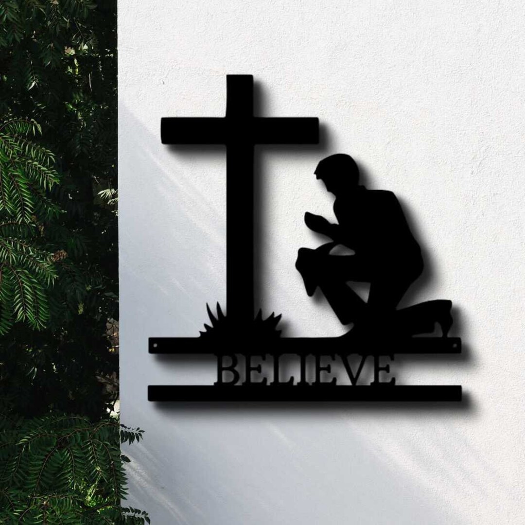 Custom Kneeling Man Metal Sign, Personalized Kneeling Man Metal Sign ...
