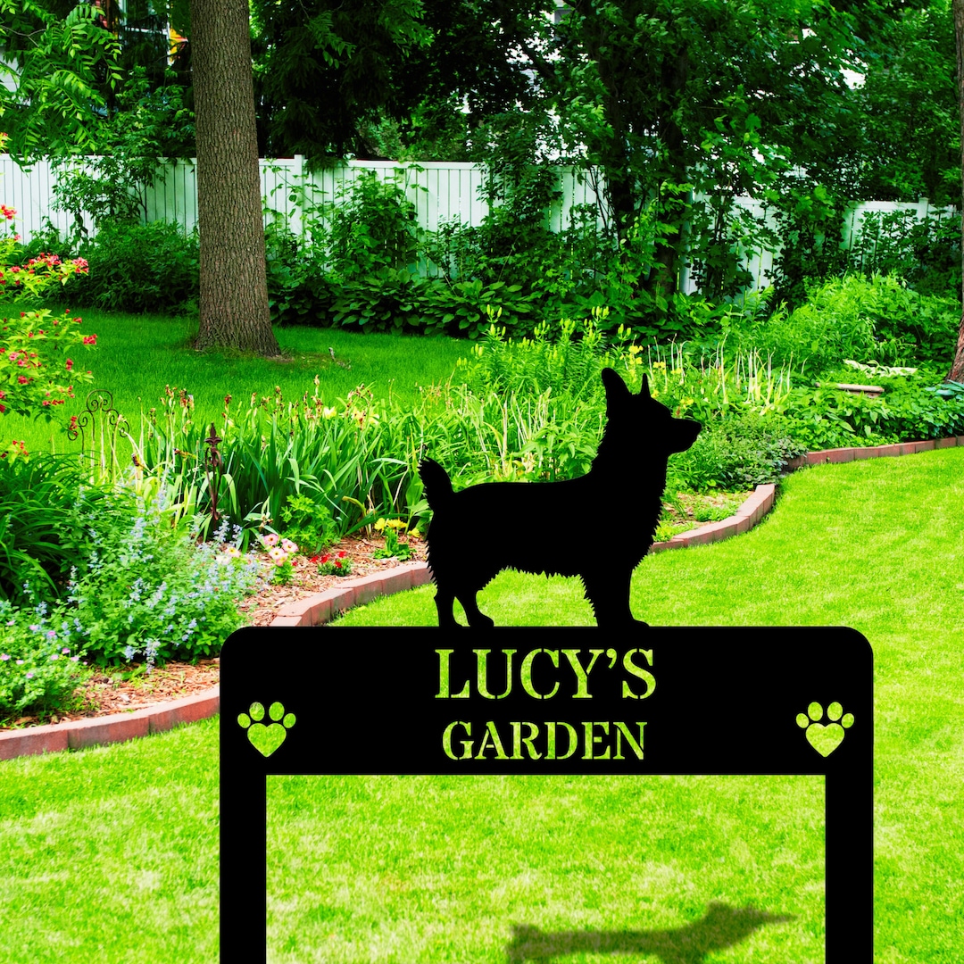Customized Dog Garden Stake Metal Sign, Dog Memorial Metal Sign ...