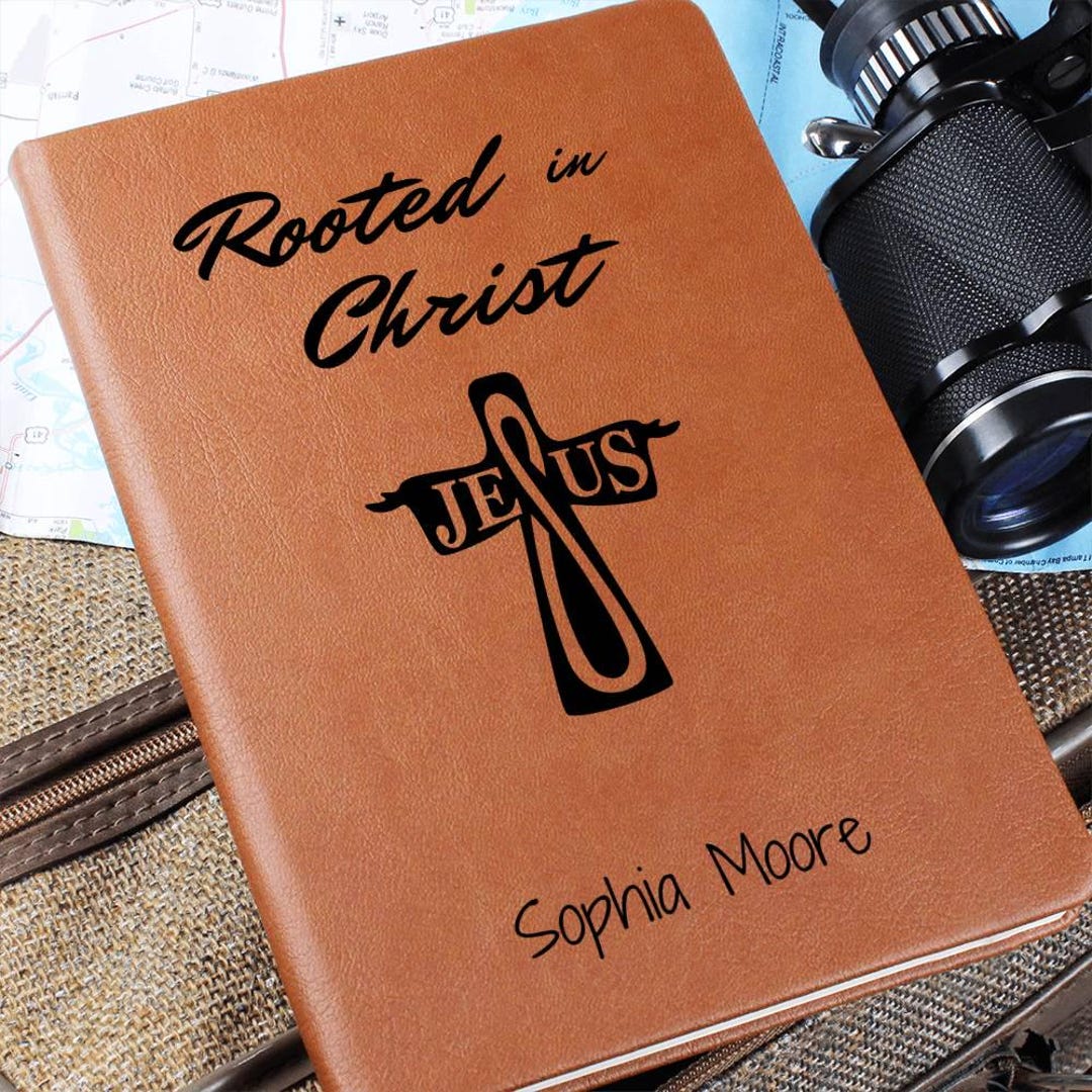Rooted in Christ Jesus Prayer Journal, Personalized Leather Journal ...