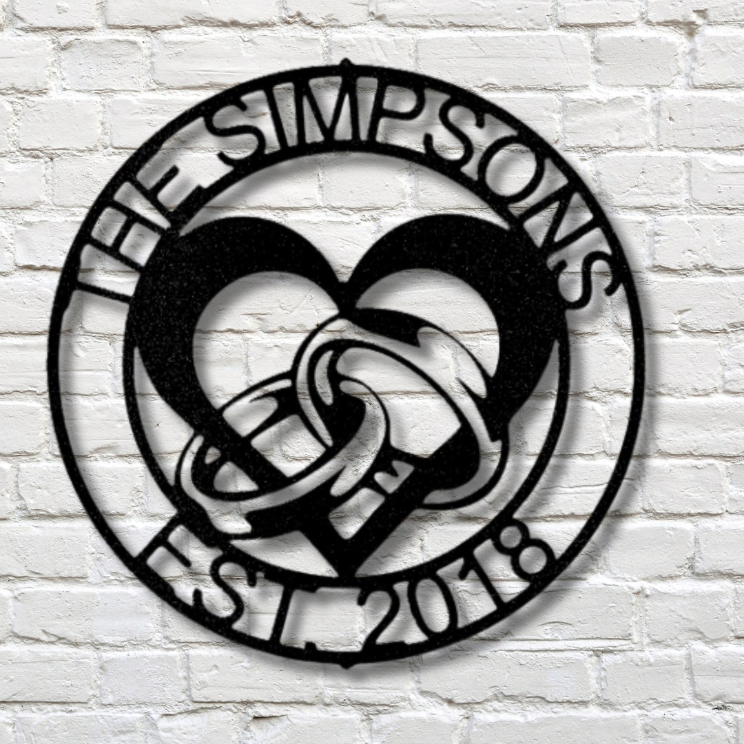 Custom Engagement Metal Sign, Wedding Anniversary Gift, Married Couple ...