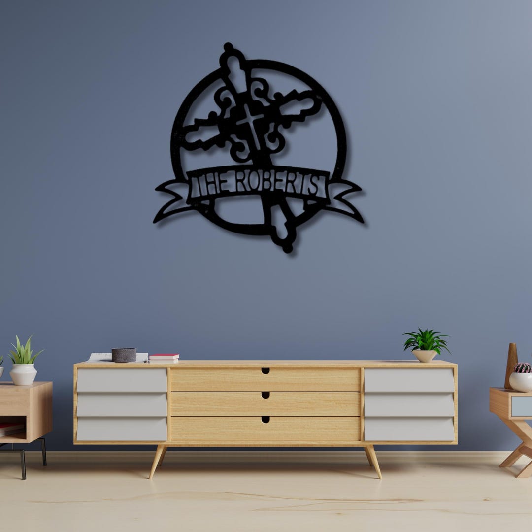 Custom Catholic Metal Cross Sign, Personalized Catholic Metal Sign ...