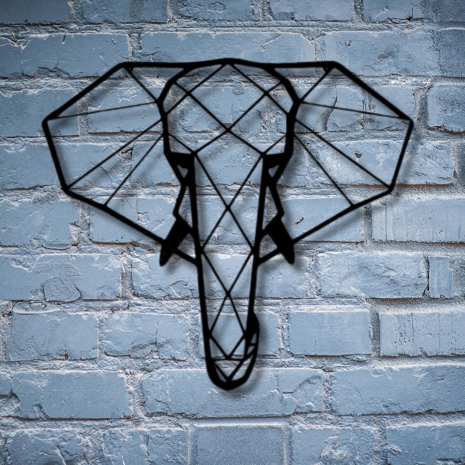 Geometric Elephant, Metal Sign, Geometric Animal, Woodland Nursery ...