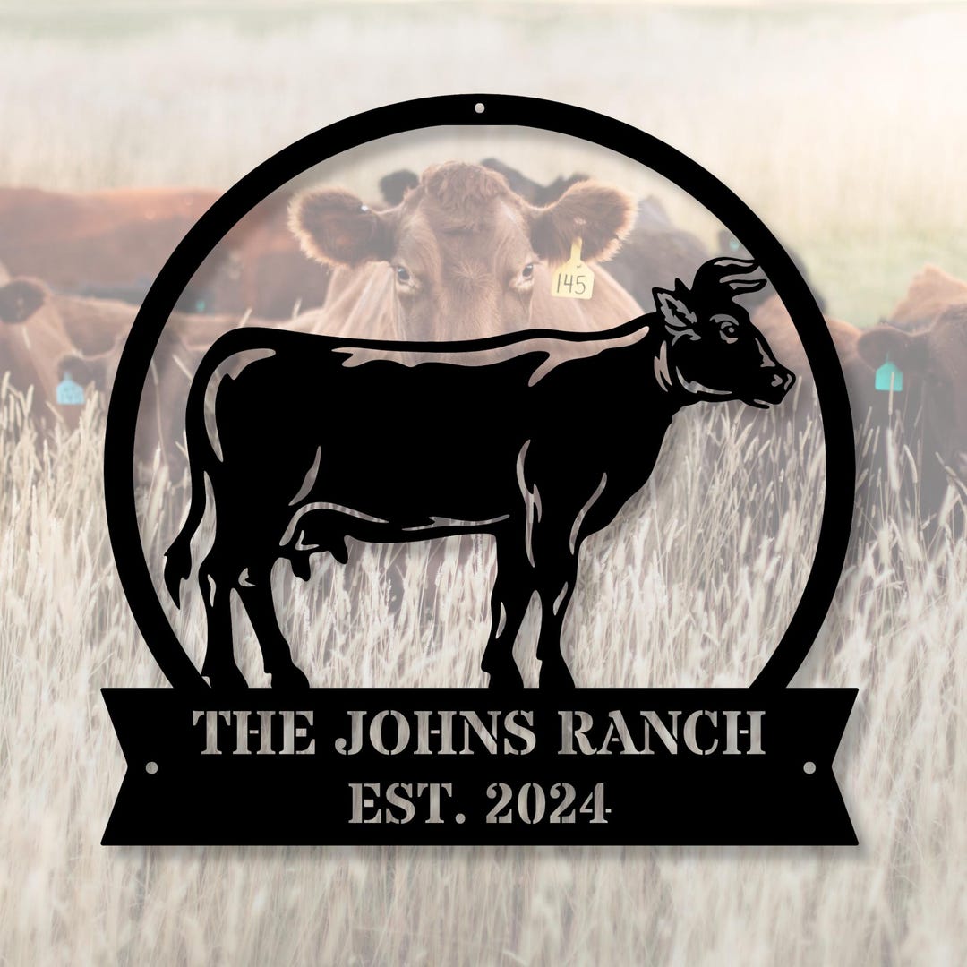 Personalized Ranch Metal Sign, Farm Address Wall Sign, Farmer Gift ...