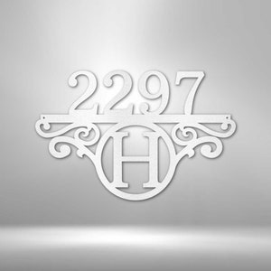 Initial Address Metal Sign, Custom Address Sign, Front Door Wall Art ...