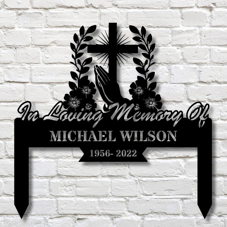 Custom Memorial Metal Sign, Personalized Remembrance Plaque, Sympathy ...