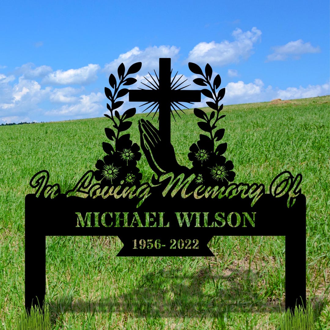 Custom Memorial Metal Sign, Personalized Remembrance Plaque, Sympathy ...