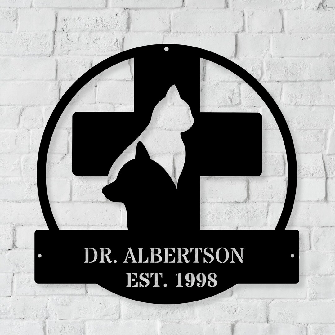 Personalized Veterinary Metal Sign, Custom Vet Sign, Vet Office Wall ...