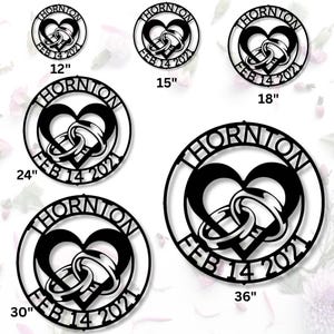 Custom Engagement Metal Sign, Wedding Anniversary Gift, Married Couple ...