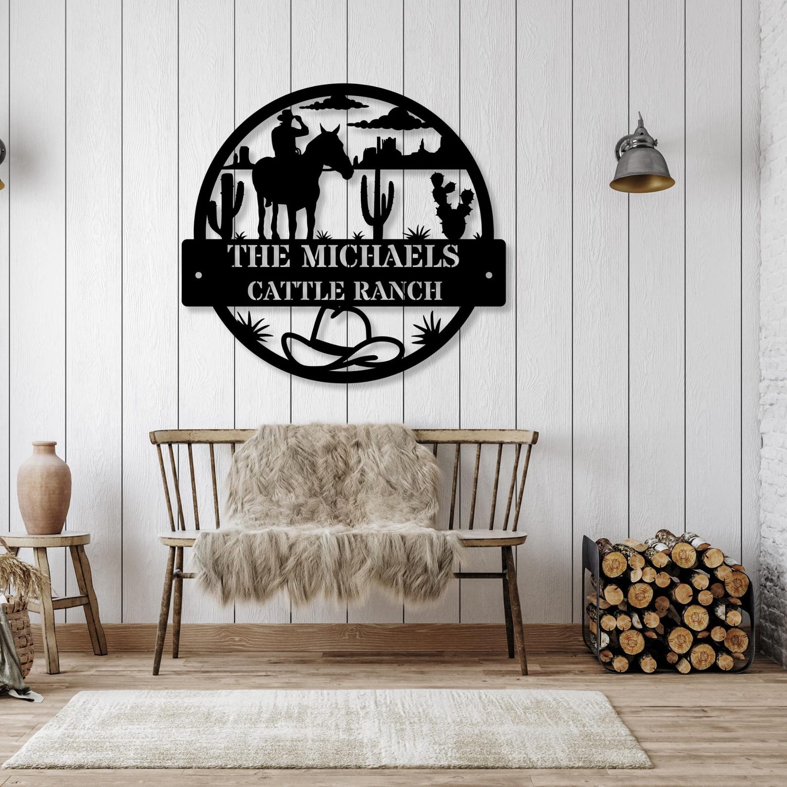 Personalized Cattle Ranch Metal Sign, Custom Ranch Decor, Rustic ...