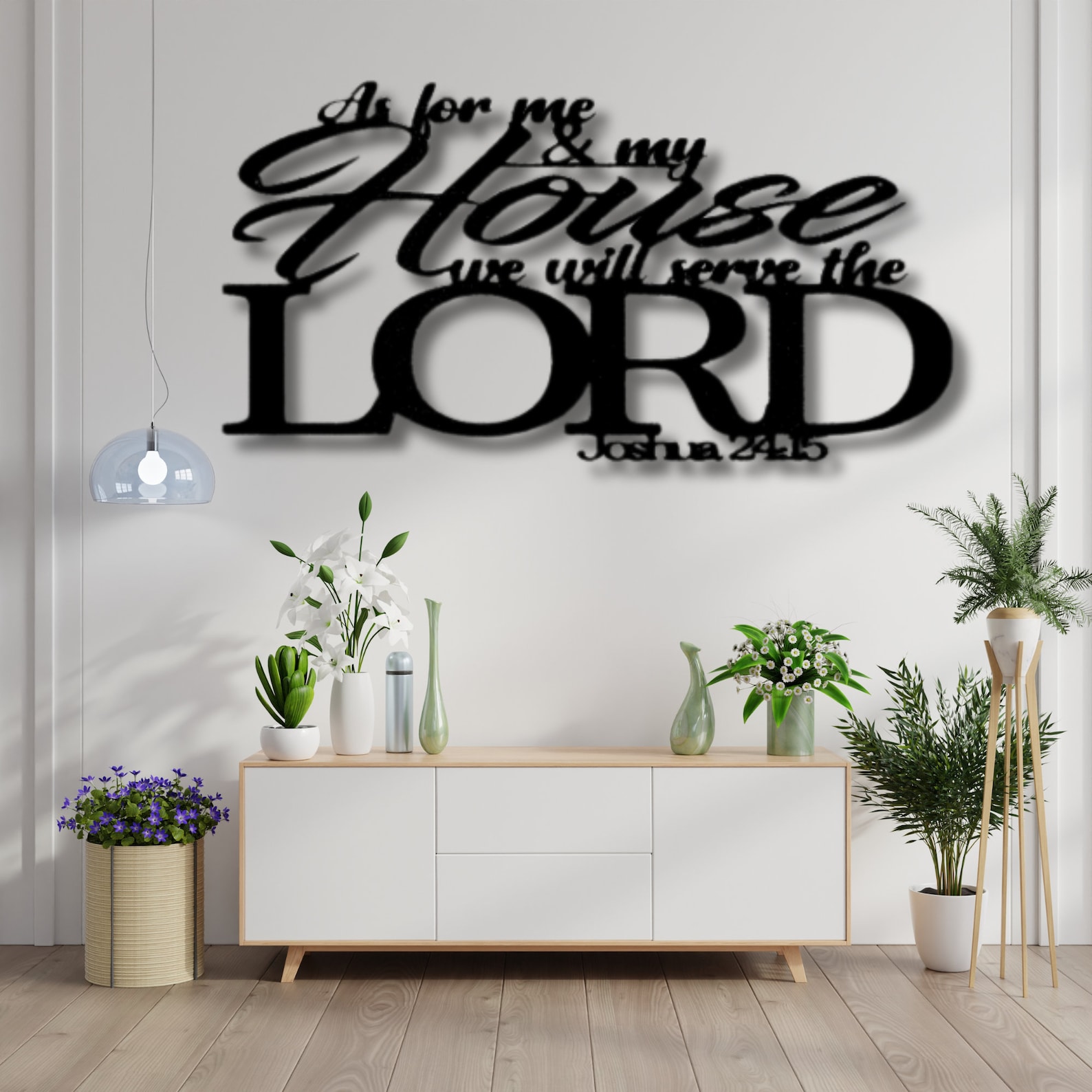 Joshua 24.15 Quote Metal Sign, Gift for Christians, Metal Wall Sign ...