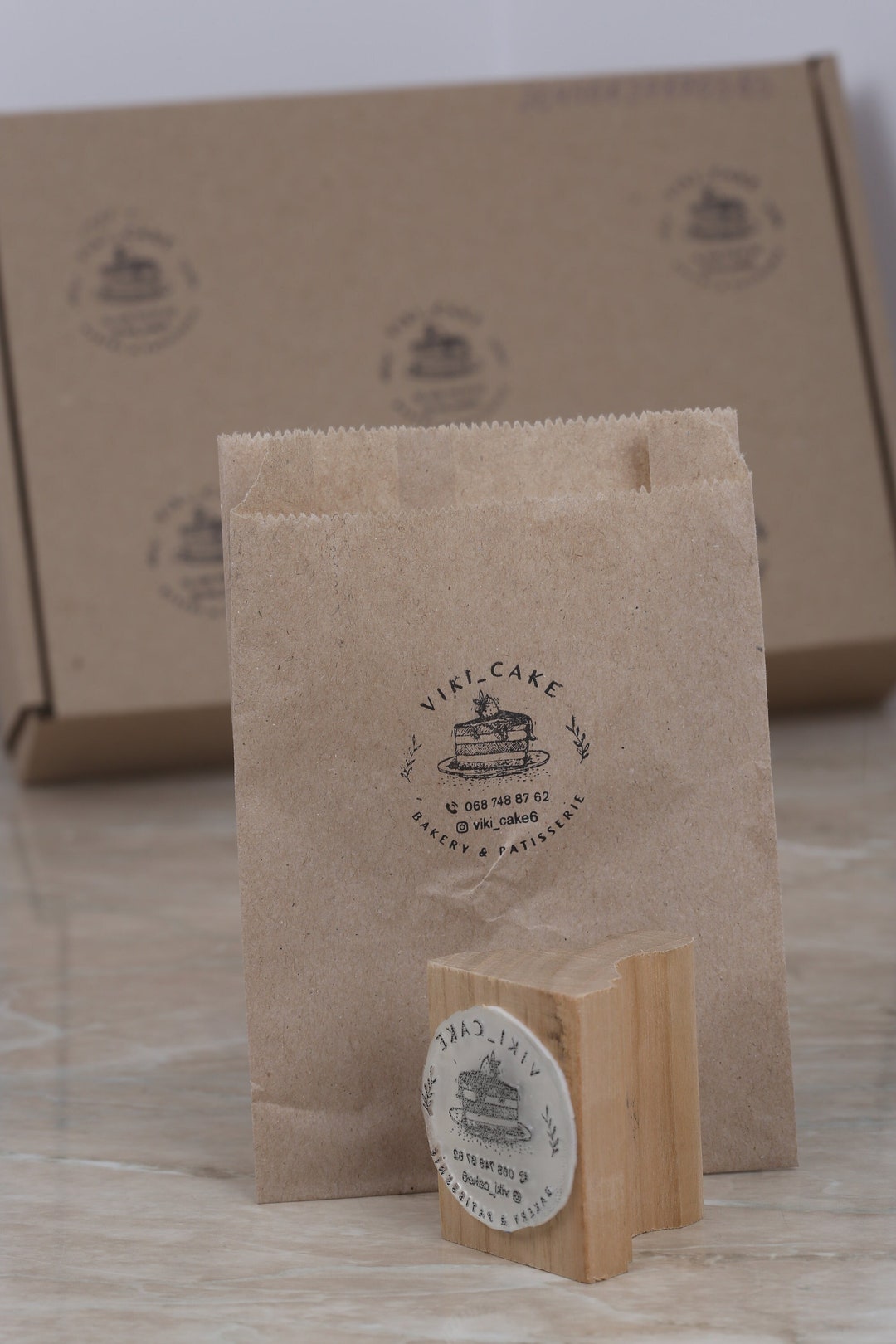 Wood Custom Rubber Stamp, Handmade Stamp, Small Logo Stamp, Custom Name ...