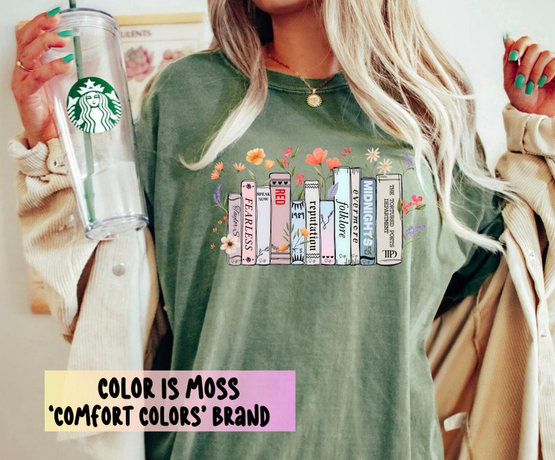 New Album Added TTPD Albums as Books Shirt Comfort Colors Swiftie Shirt ...