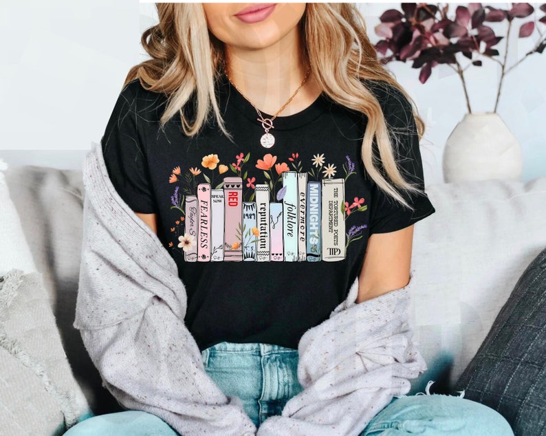 New Album Added TTPD Albums as Books Shirt Comfort Colors Swiftie Shirt ...