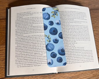 Blueberry Bookmark Pattern Blue Aesthetic Gift for Book Lovers ...