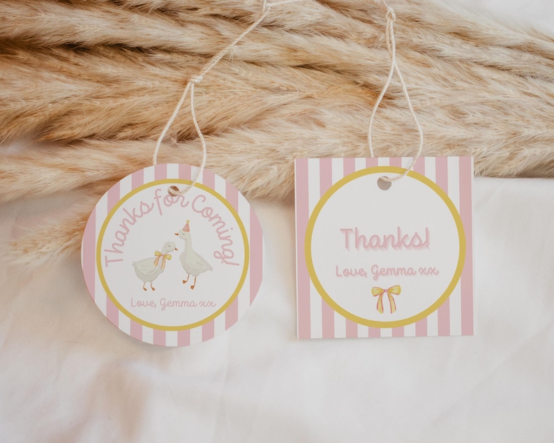 One Silly Goose Favor Tags, INSTANT DOWNLOAD, Silly Goose Party, Custom ...