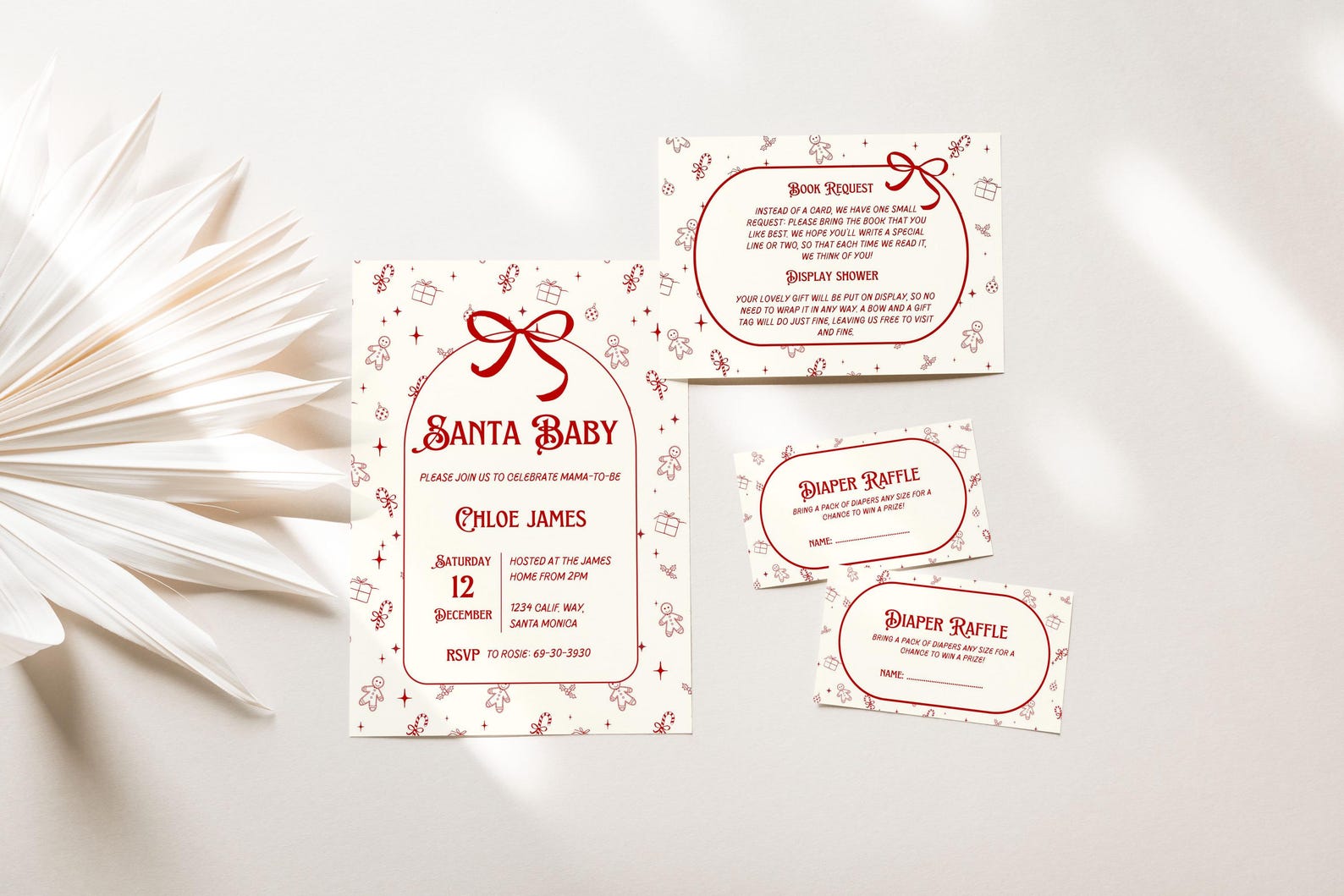 Santa Baby Shower Invitation, Festive Theme (digital Download) - Etsy