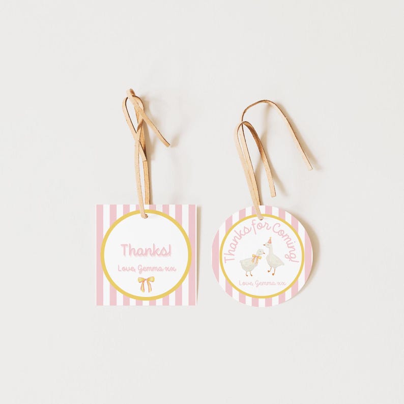 One Silly Goose Favor Tags, INSTANT DOWNLOAD, Silly Goose Party, Custom ...