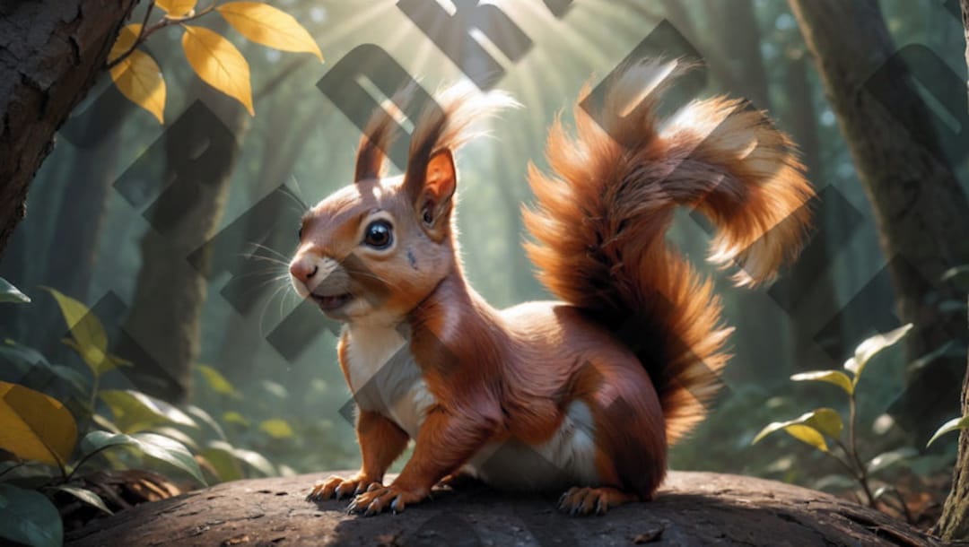 Squirrel in Forest | AI Generated | AI Art | Digital Download | Home ...