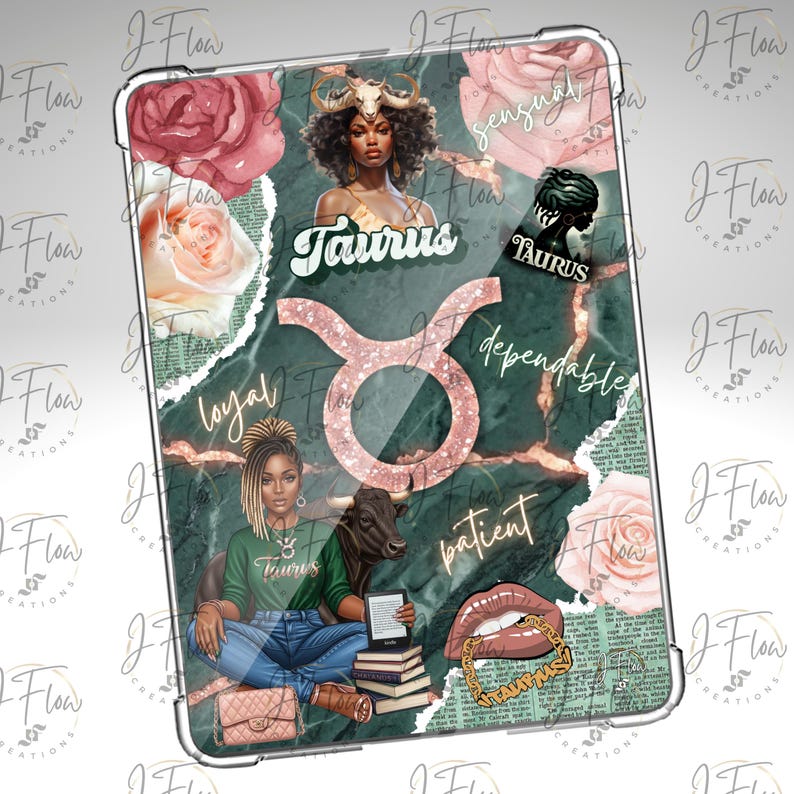 Taurus Zodiac Black Girl Printable Kindle Insert - DIGITAL DOWNLOAD - Etsy