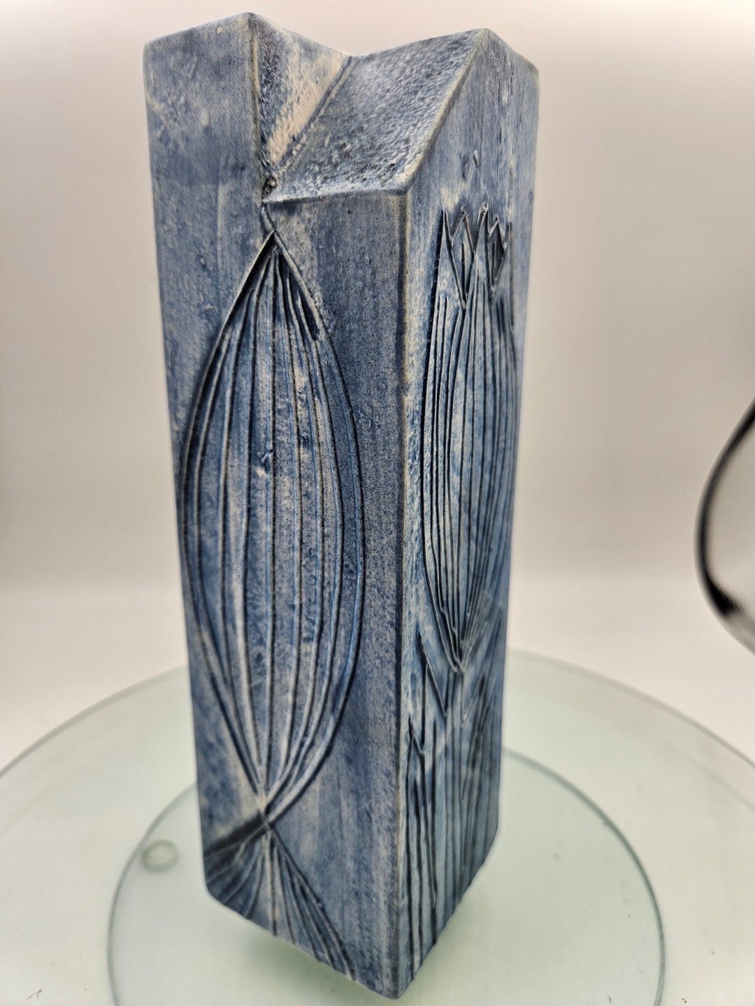 Square Vase With Two Openings From Carn Pottery Cornwall England - Etsy