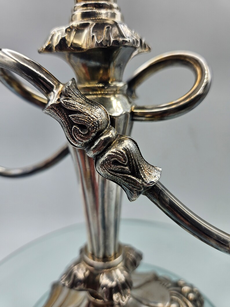 Vintage Solid Metal 3-arm Coronet Silver Plate EP Lead Heavy Tapper ...