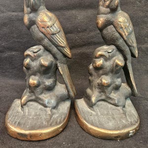 Antique Early 20th Century Cast Iron Parrot Bookends - Etsy