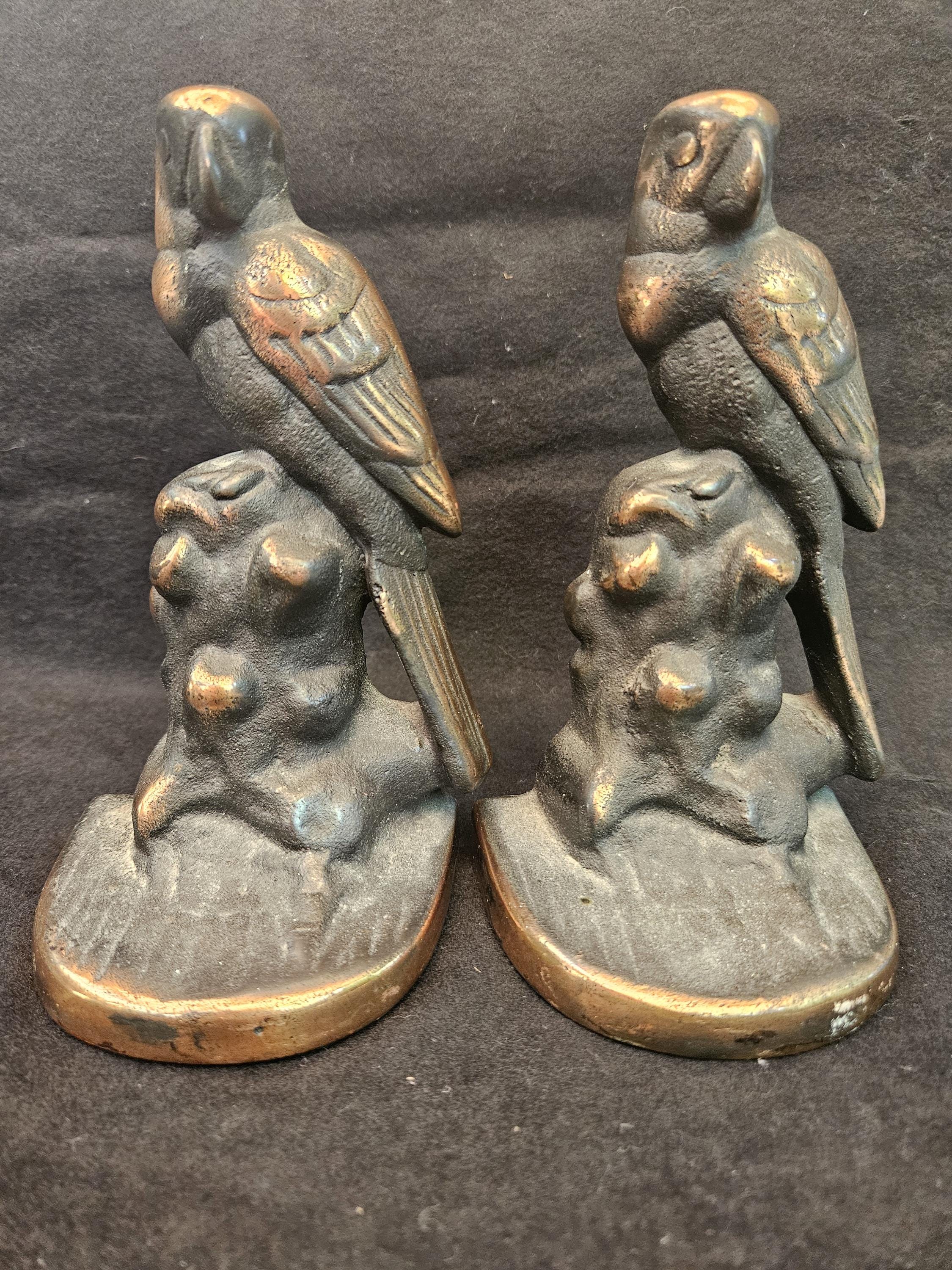 Antique Early 20th Century Cast Iron Parrot Bookends - Etsy