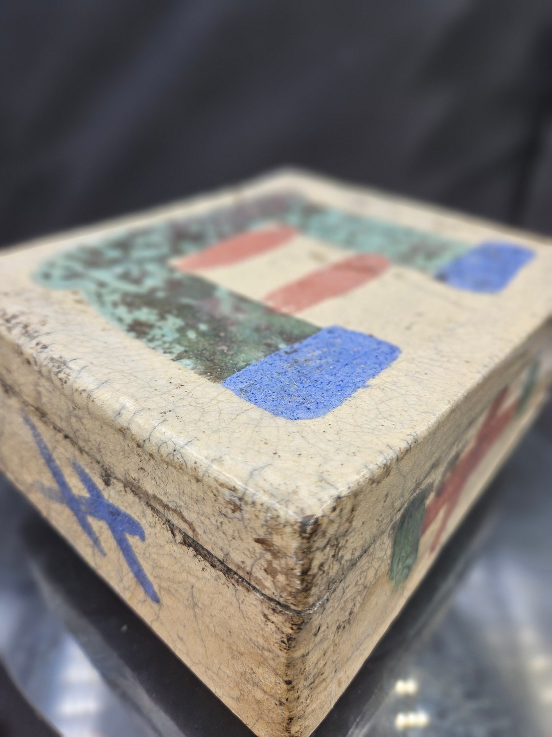 Raku Pottery Trinket Box - Etsy