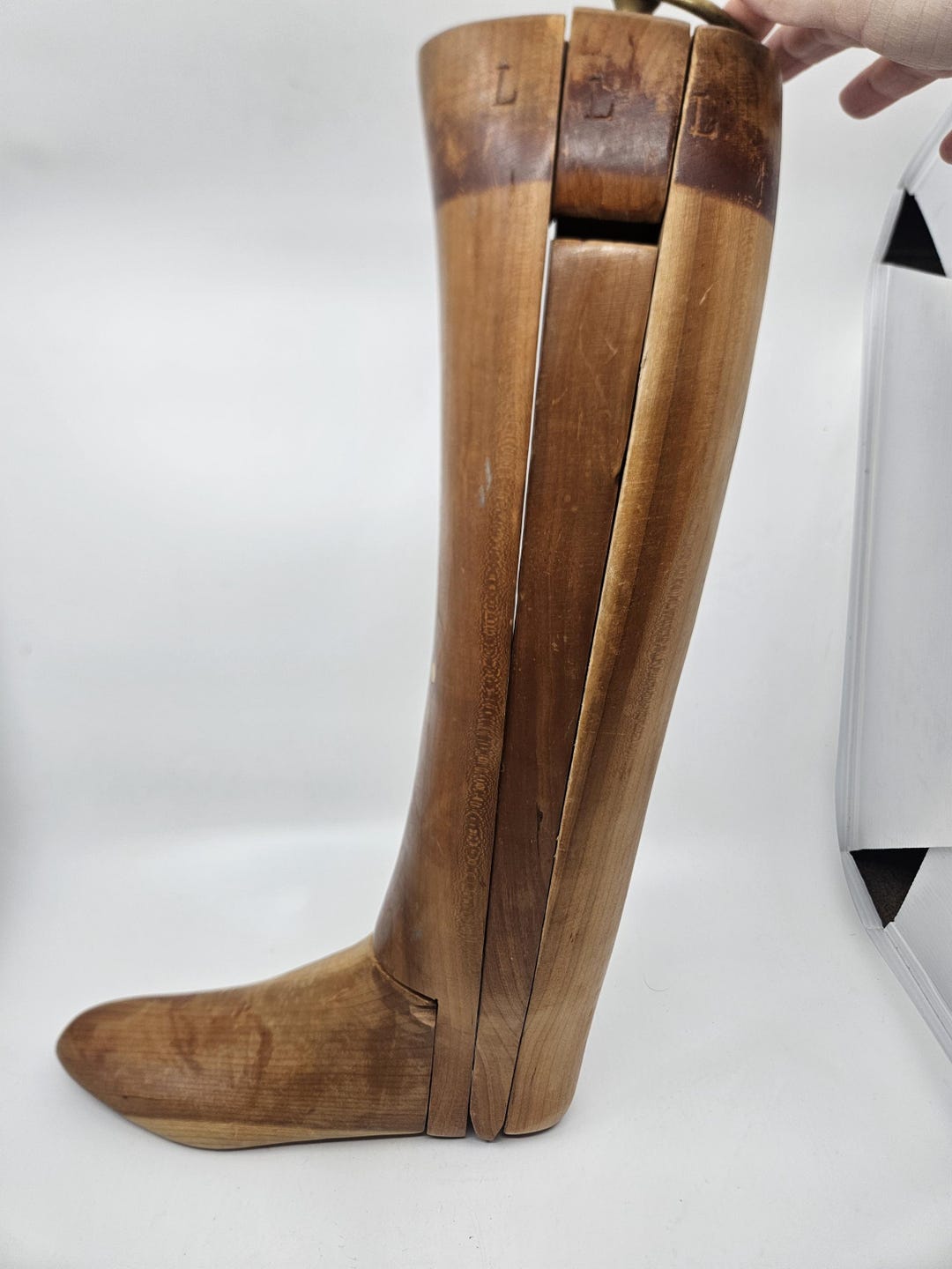 Antique Wooden Boot Trees With Brass Pull Rings - Etsy