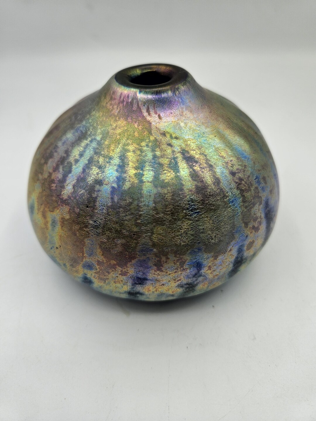 Claude Duperron Iridescent Art Glass Vase - Etsy