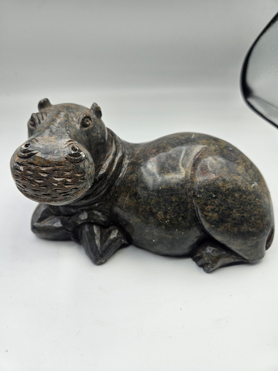 Unique Stone Sculpture of a Hippopotamus - Etsy