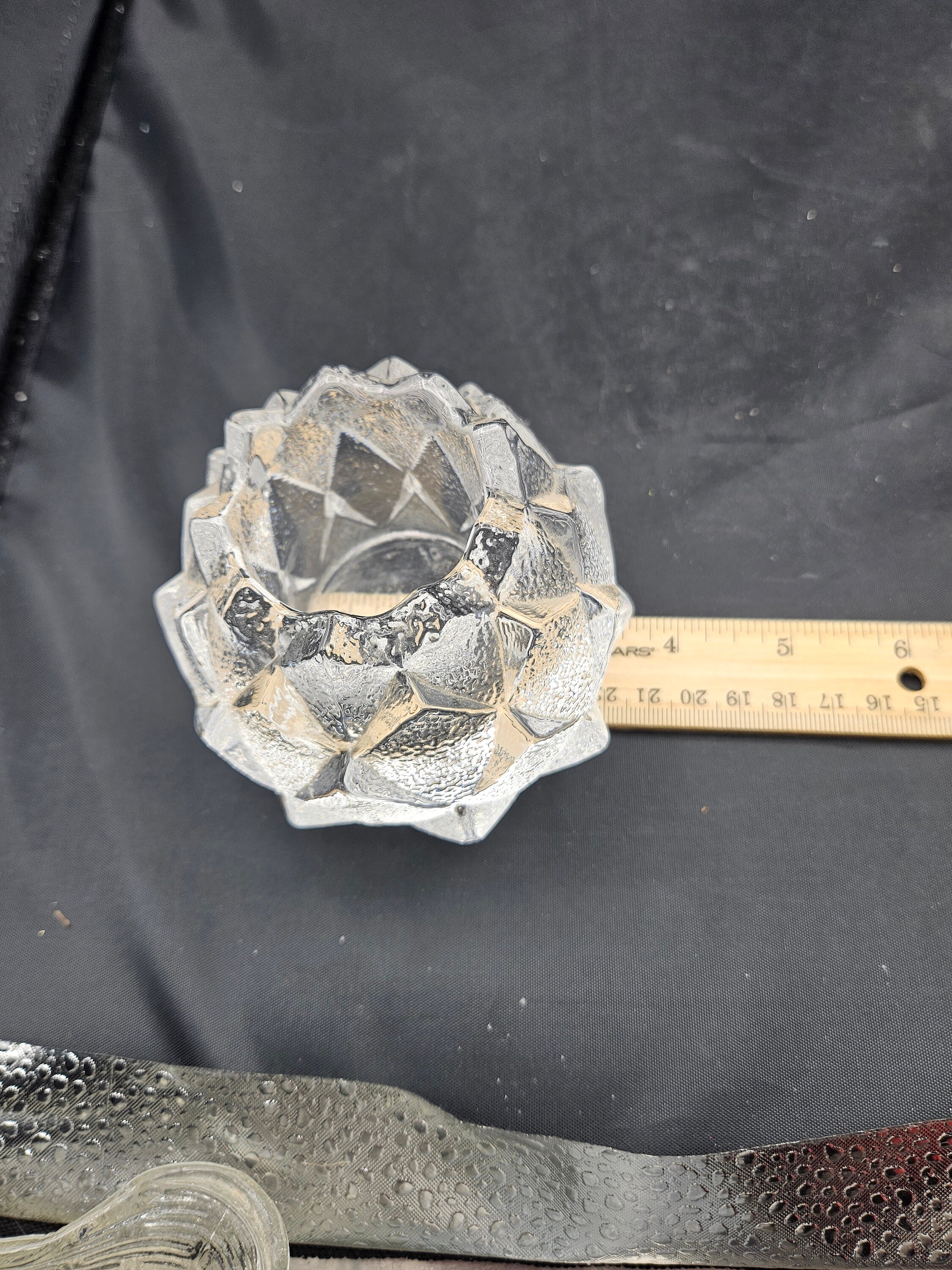 ORREFORS Sweden CRYSTAL Art Glass ARTICHOKE Nimbus Firefly Votive ...