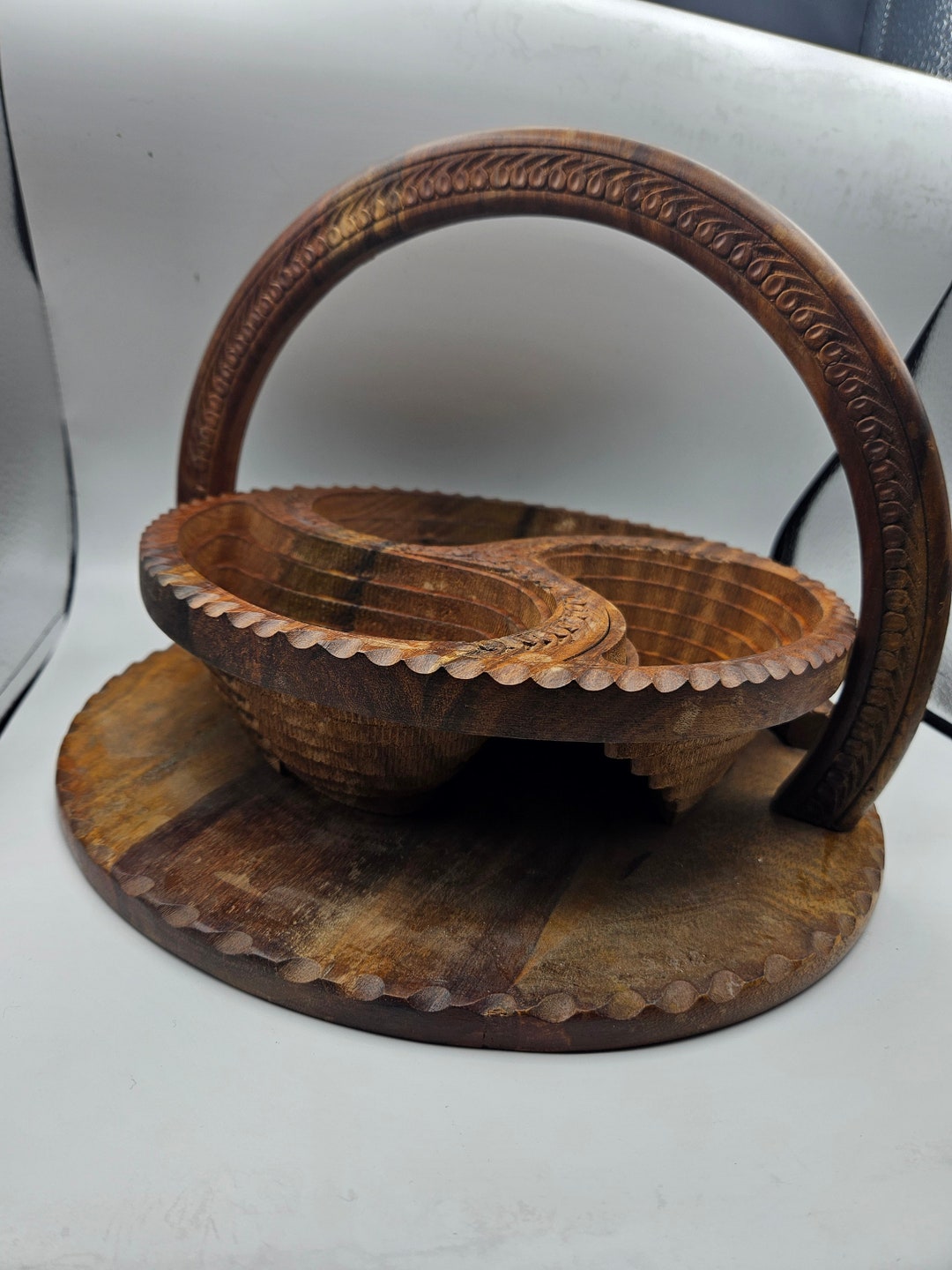 Handmade Folding Wooden Vintage Food Tray for Parties Wooden Serving ...