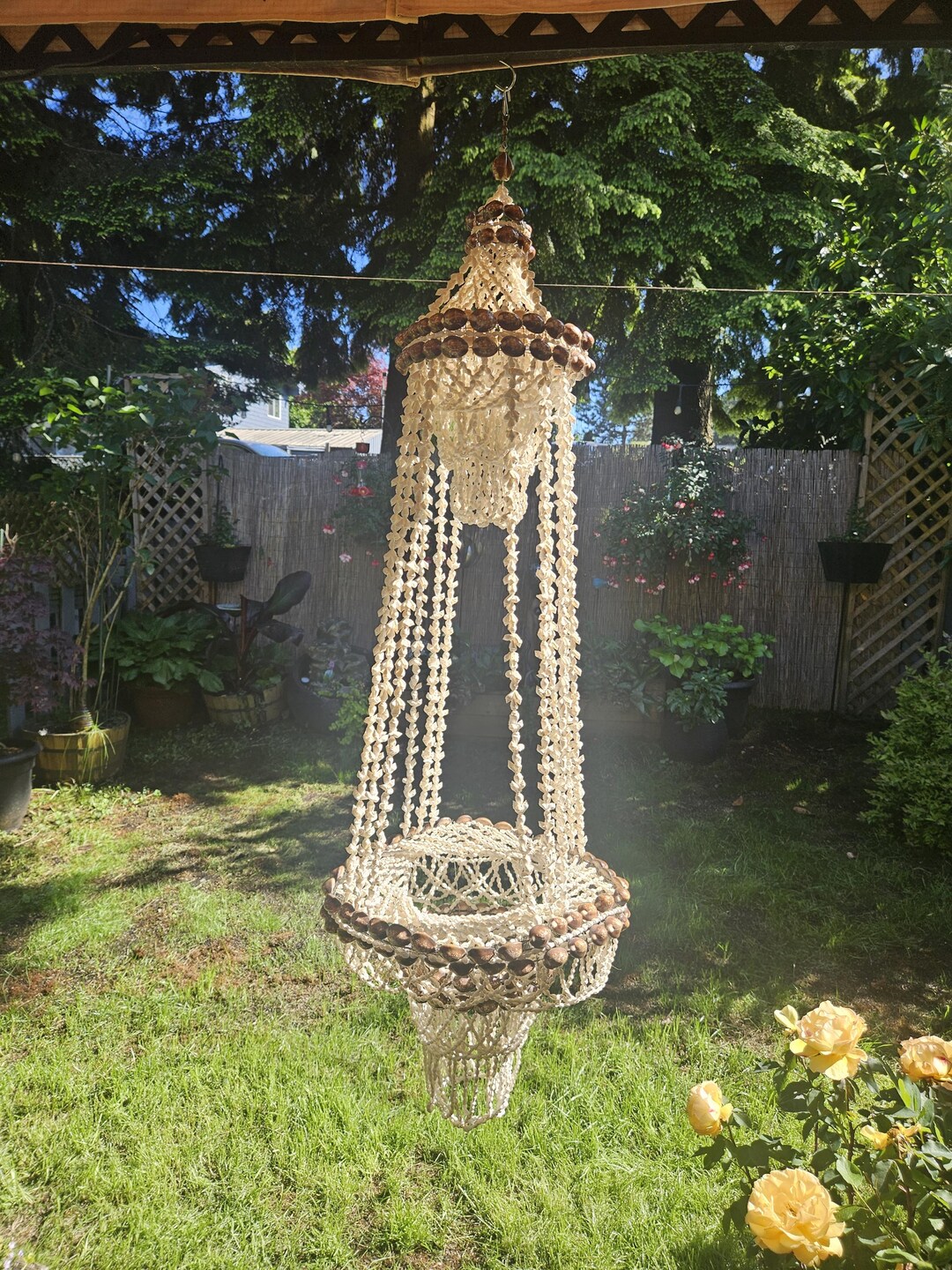 Vintage Large Seashell Plant Holder - Etsy