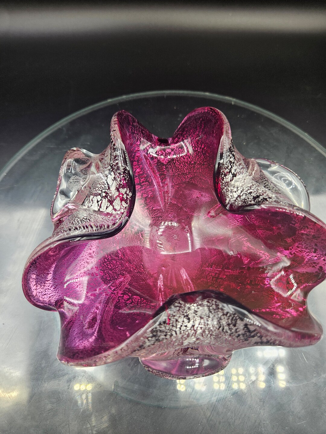 Vintage Murano Art Glass Bowl - Venetian Mid-century Modern Candy / Nut ...