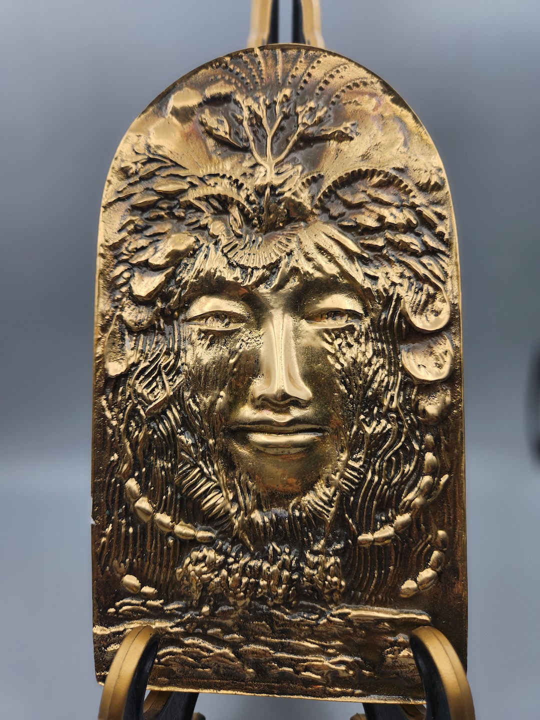 Vintage Brass Wall Plaque - Etsy