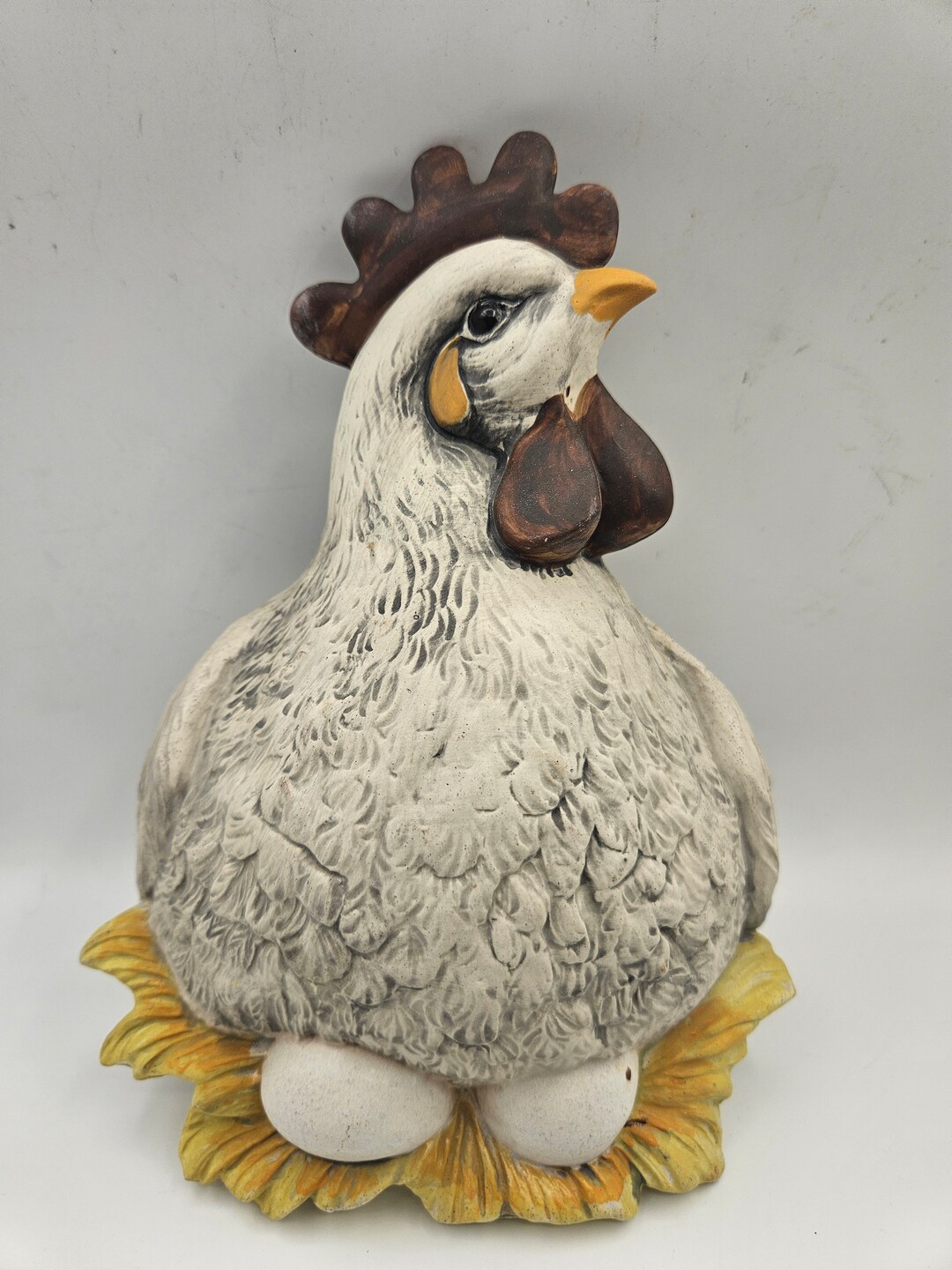 Ceramic Hen on Eggs Wall Pocket - Etsy